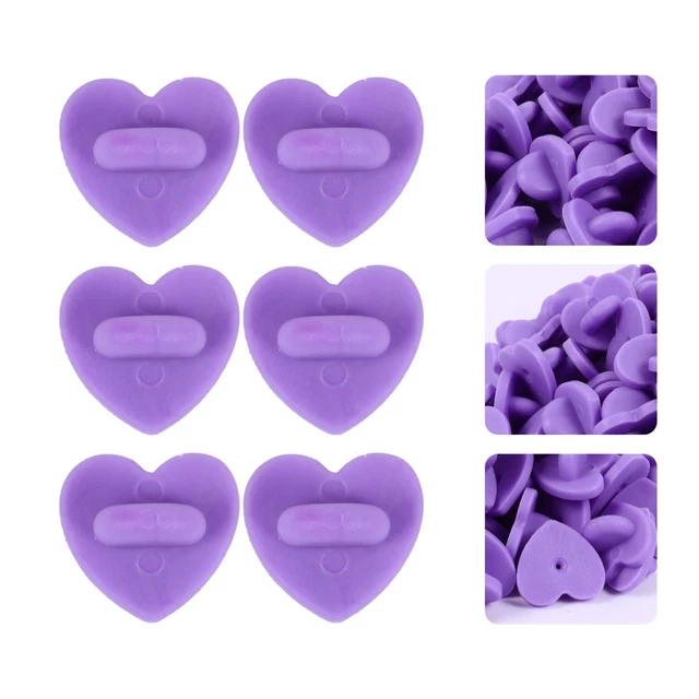 100 PCS PIN Back Locking Badge Backs Rubber Backings Pins for Corsages ...