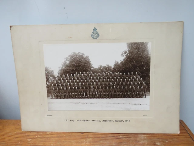 WWII BRITISH ARMY B Coy. 161st O.C.T.U. Photograph 1944, Royal Military ...