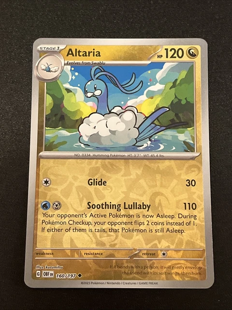 POKÉMON TCG ALTARIA Sv03: Obsidian Flames 160/197 Reverse Holo Uncommon £1.00 - PicClick UK