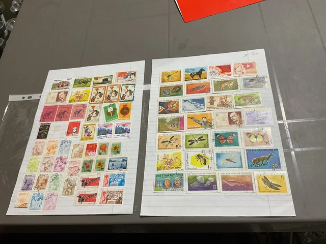 VIETNAM X 2 part stamp sheets front & back £0.80 - PicClick UK