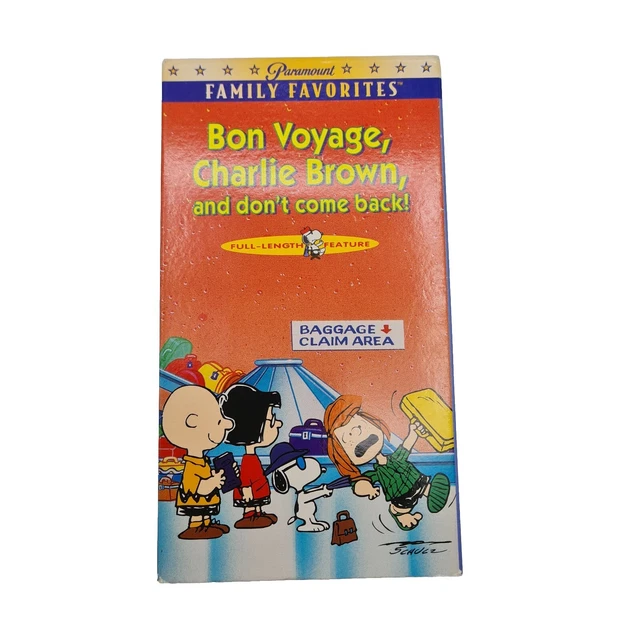 PEANUTS VHS TAPE Bon Voyage Charlie Brown Working Vintage Kids Snoopy ...