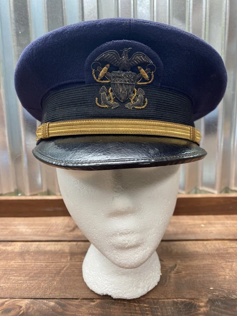 PRE WWII USN US Navy Officer Dress Uniform Cap Hat Military - Rare ...