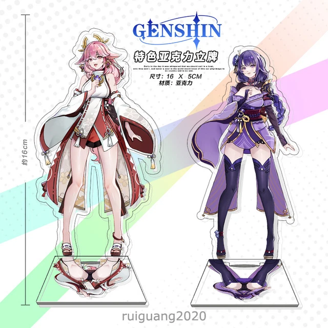 16CM GENSHIN IMPACT Yae miko Raiden shogun Cosplay Acrylic Stand Figure ...
