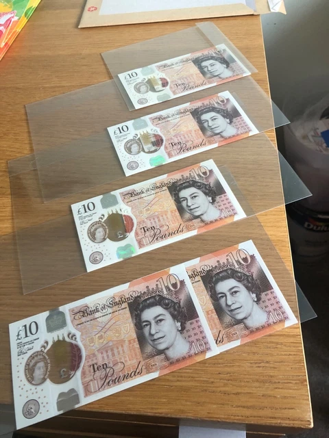 RARE MINT UNCIRCULATED Polymer British £10 / Ten Pound Banknotes Unique ...