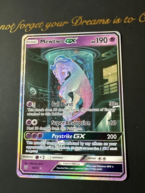 MEWTWO GX 78/73 Pokemon card Shining Legends SECRET RARA FULL ART EUR ...