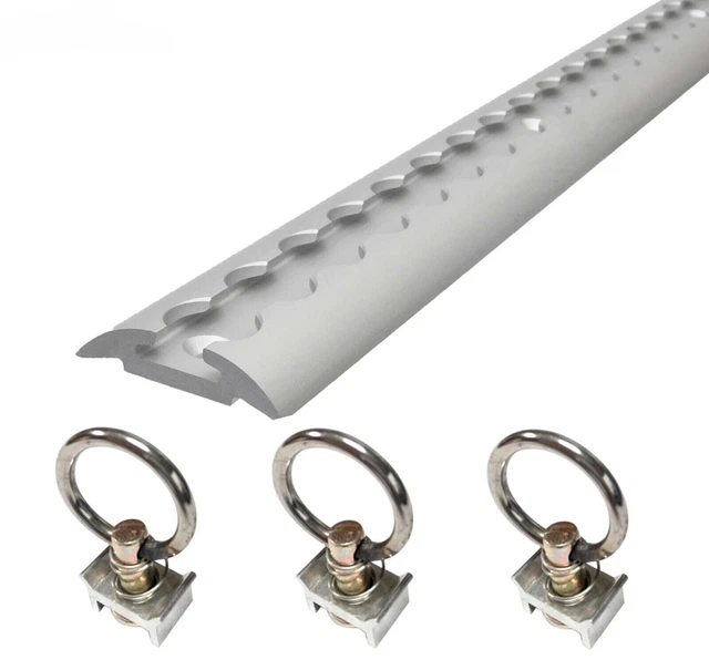 1M ANCHOR TRACK Tie Down Point Rail Trailer Caravan 4WD (1x Track + 3x ...