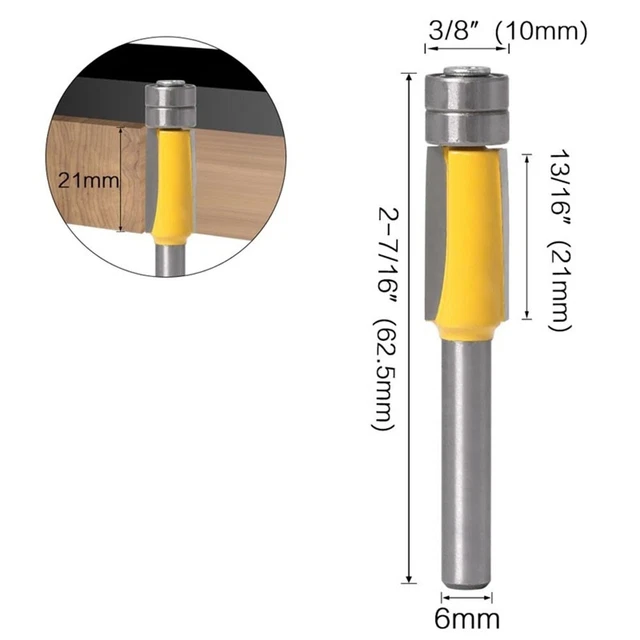 TIGE ROUTER BIT Solide Acier Trempé Totalement Imbriqué 10mm (3/8 ...