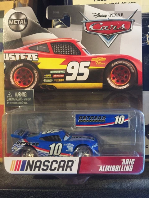 DISNEY PIXAR CARS Nascar Aric Almirolling Retread Mattel 1.55 Scale ...