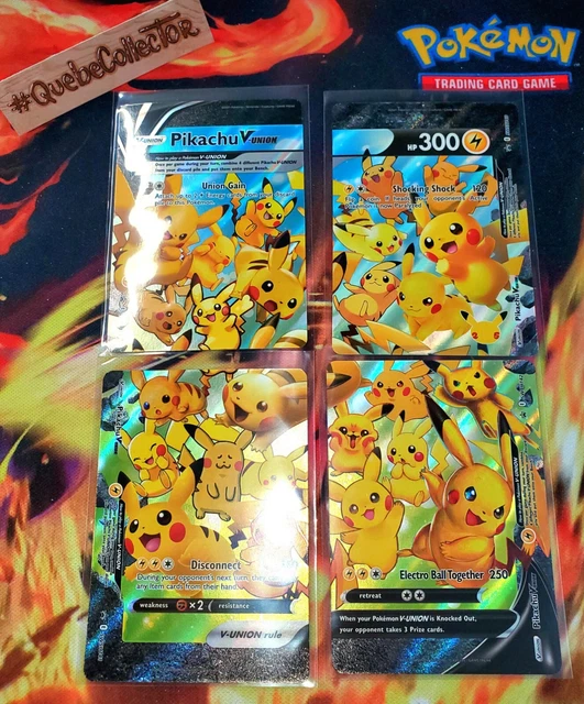 PIKACHU V-UNION FULL FOUR CARD SET Celebrations 25th Anniversary (Near ...