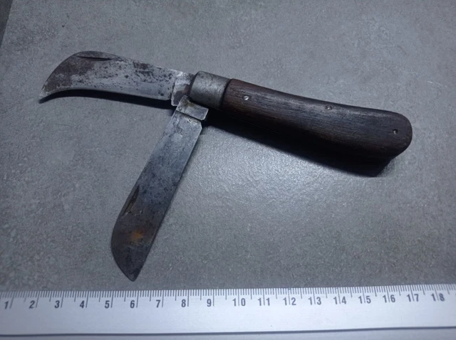 ANCIEN COUTEAU SERPETTE 2 Lames Ref05841J EUR 12,00 - PicClick FR