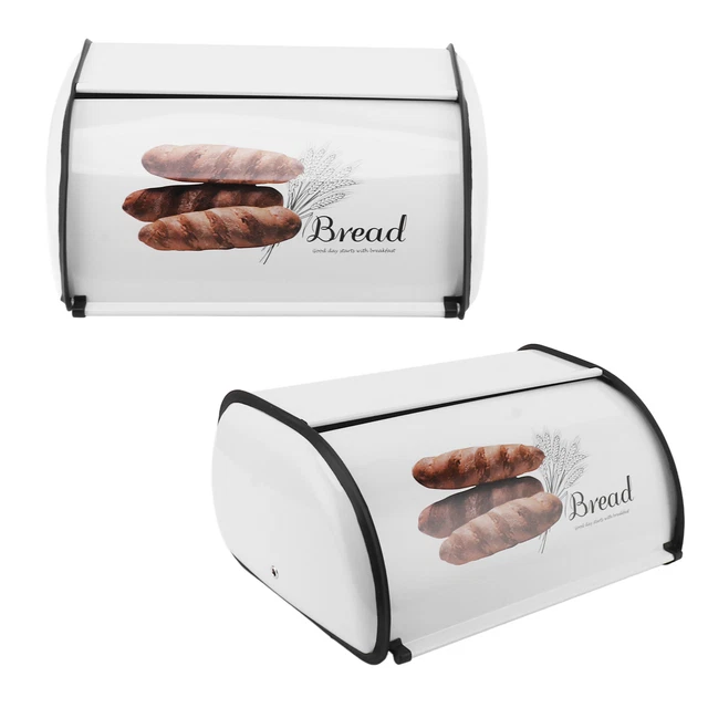 BREAD BOX SMALL Shaped Pull Out Flip Lid Multifunctional Storage Iron ...
