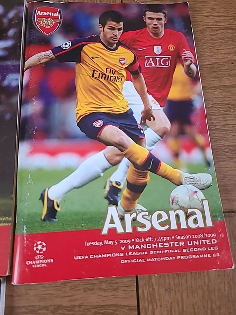 ARSENAL PROGRAMMES 2008-2009 Season X6 Vgc All With Original Posters £5 ...