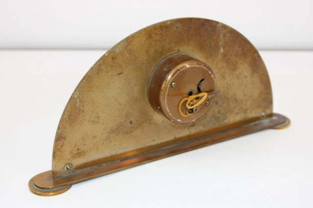 A VINTAGE ART Deco Unbranded Brass Mantel Clock Running Keeping Time £0 ...