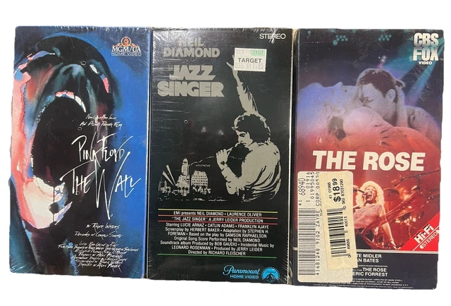 3 SEALED VHS- The Rose, Jazz Singer And Pink Floyd £13.39 - PicClick UK