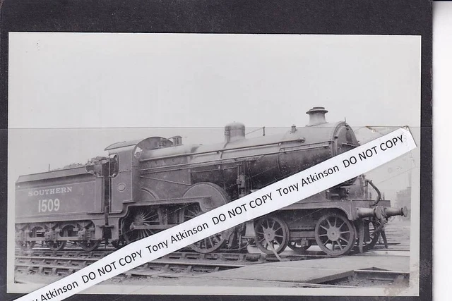 SOUTHERN RAILWAY - 4-4-0 No. 1509 @ Stewart's Lane - Vintage Image ...