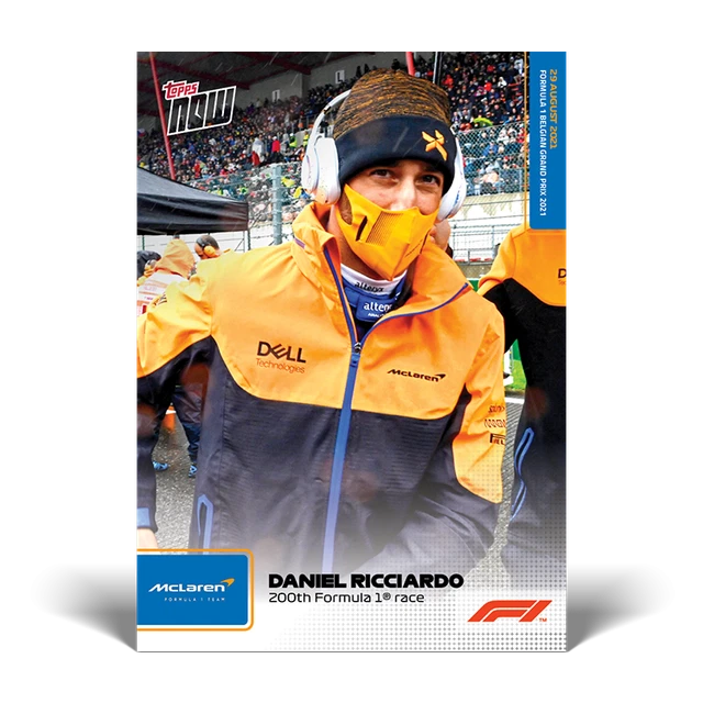 DANIEL RICCIARDO MCLAREN 2021 Topps Now F1 Card #45 200th Formula 1 ...