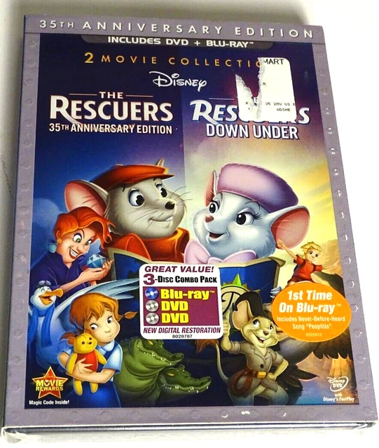 THE RESCUERS/THE RESCUERS Down Under 35th Anniversary (Blu-ray + DVD ...
