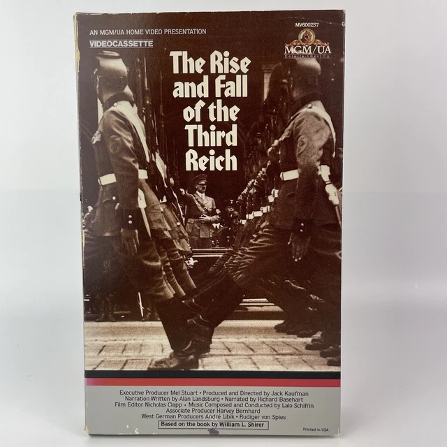 THE RISE AND Fall Of The Third Reich VHS 1983 Big Box MGM/UA Video WWII ...
