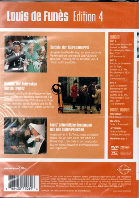 LOUIS DE FUNES - Edition 4 (3 DVD´s) - neu & ovp - Balduin der Heiratsmuffel... EUR 12,99 ...