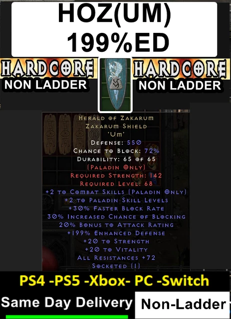 HC NL - HOZ Zakarum HARDCORE PC-XBOX-PS4-PS5-SWITCH Diablo 2 Res D2R ...
