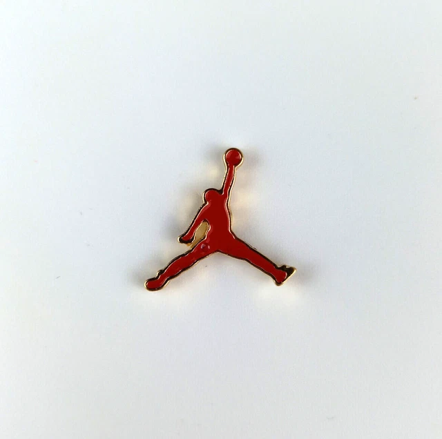NIKE RED AIR Jordan Jumpman Enamel Metal Brooch Badge Lapel Pin Swoosh ...