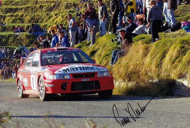 TOMMI MAKINEN HAND Signed Mitsubishi 12x8 Photo Rally Autograph 6 £49. ...