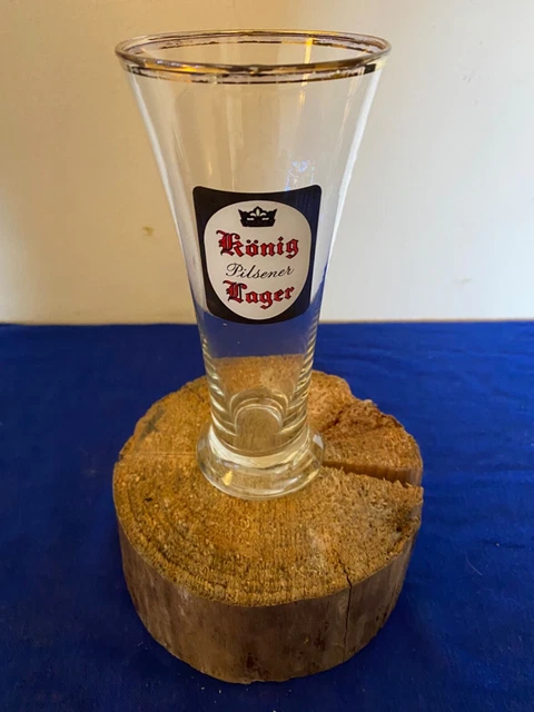KONIG BEER GLASS Pilsener, Gold Rim, Very Rare, König Brewery, Pilsner ...