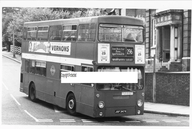 LONDON TRANSPORT BUS Photograph Daimler Fleetline DMS 347 JGF 347K Rte ...