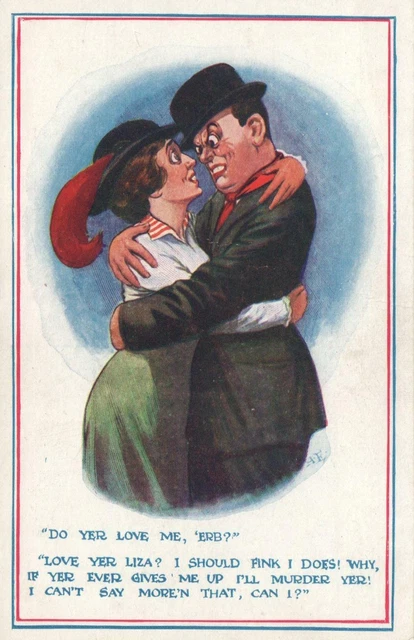 VINTAGE RUDE DARK Cockney Comedy Do Yer Love Me, 'Erb? I'll Murder Yer ...