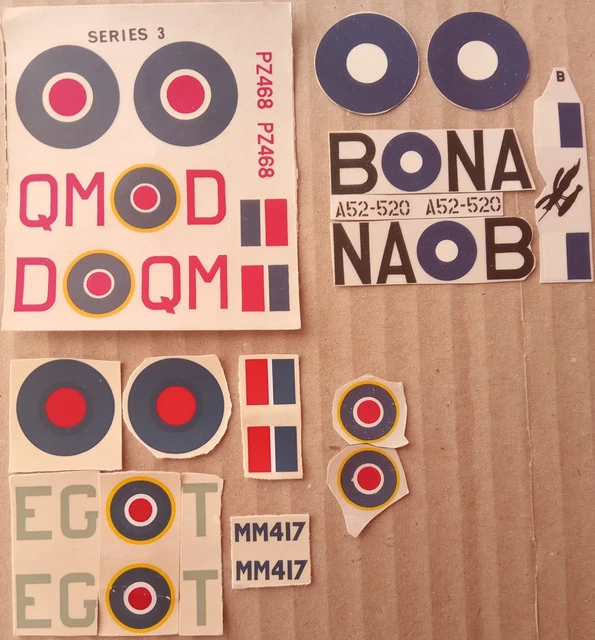 AIRFIX X 2 DH Mosquito 1/72 Scale Decals for Series 2&3 kits (02001-9 ...