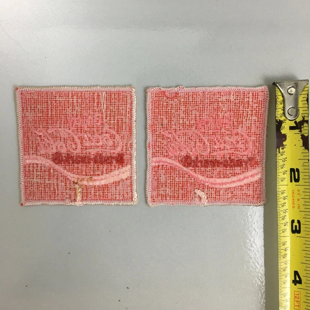 VINTAGE (2) ENJOY Coca-Cola Trademark Logo Patch Embroidery Coke Coca ...
