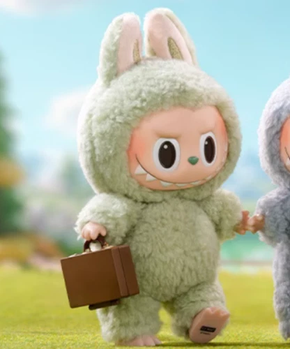 POP MART LABUBU The Monsters Etciting Macaron Plush Series Green apple ...