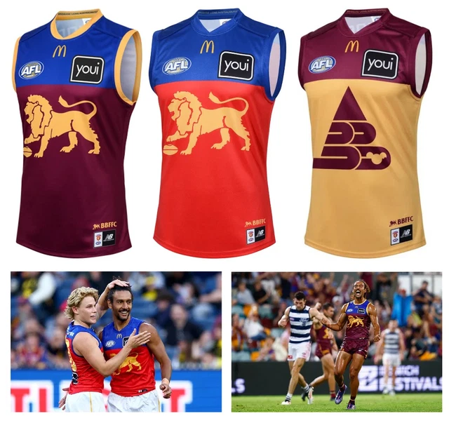 BRISBANE LIONS 2025 Guernsey AFL Footy Jerseys Youth Adults Football ...