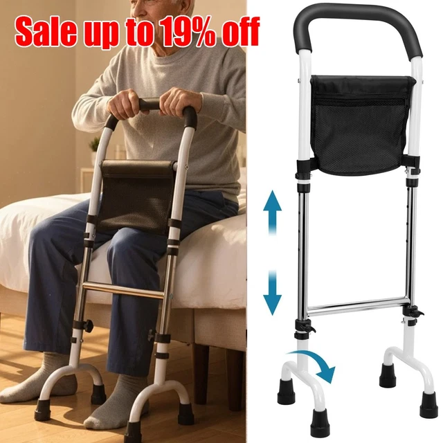 TOILET FRAME SUPPORT Standing Aid Safety Grab Handle Adjustable Elderly ...