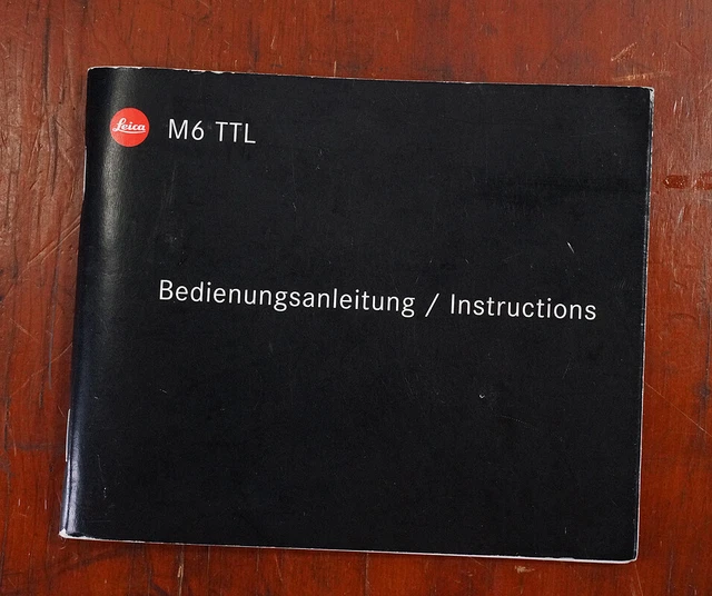 LEICA M6 TTL Instruction Book/221987 £23.53 - PicClick UK