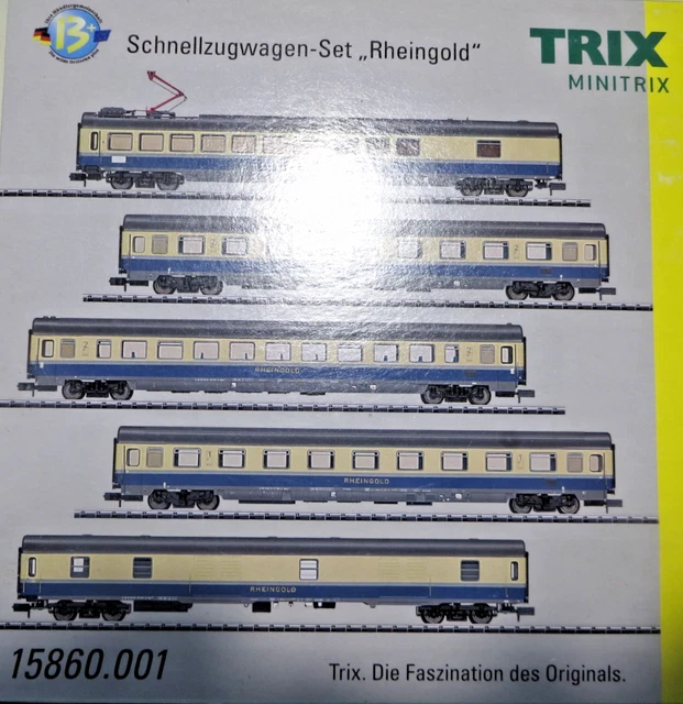 MINITRIX 15860.001 N Express Train Wagon Set " Rheingold " With Tail ...