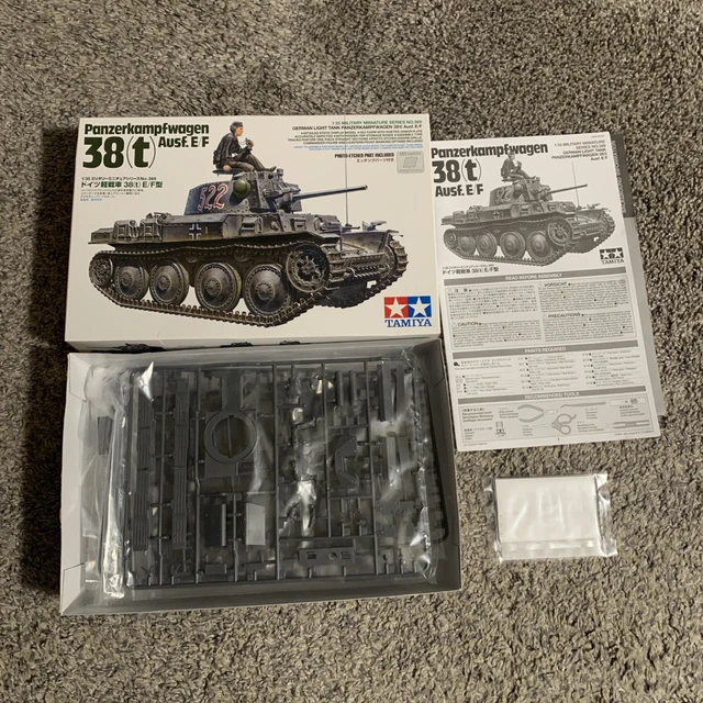 TAMIYA 1:35 GERMAN Lt Tank Panzerkampfwagen 38t Ausf E/F Plastic Model ...