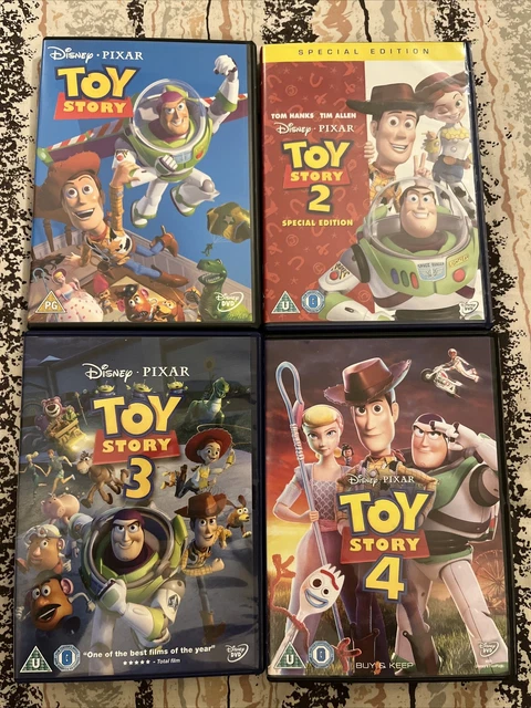 DISNEY PIXAR TOY Story 1 & 2 & 3 & 4 DVDs *NEW TOYS & A NEW ADVENTURE ...