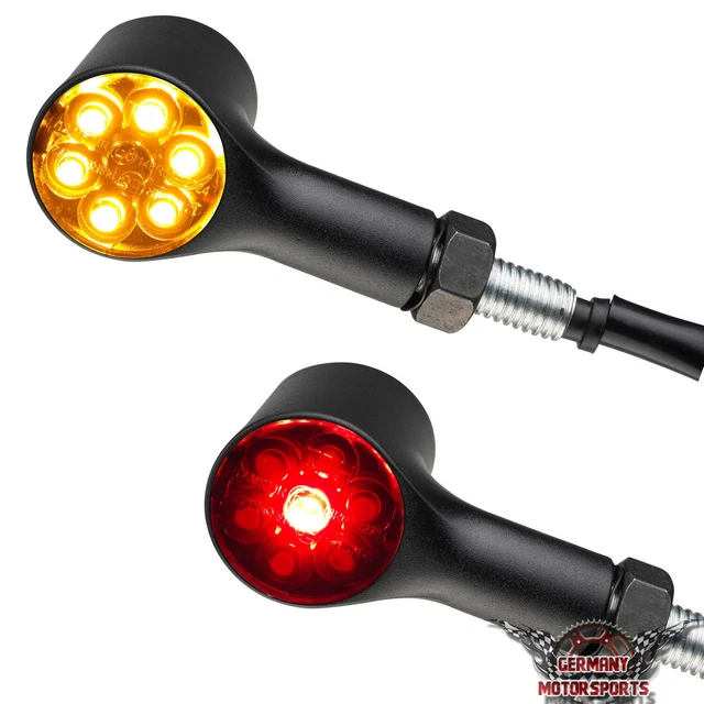 LED MINI INDICATOR 3in1 Rear Light Brake Light Bullet Black Tinted 12V ...