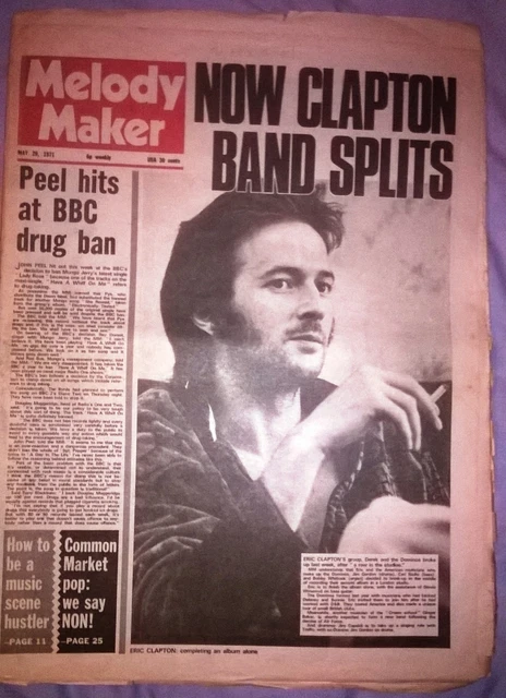 MELODY MAKER 29.5.1971 ERIC CLAPTON The Band PAUL McCARTNEY Rory ...
