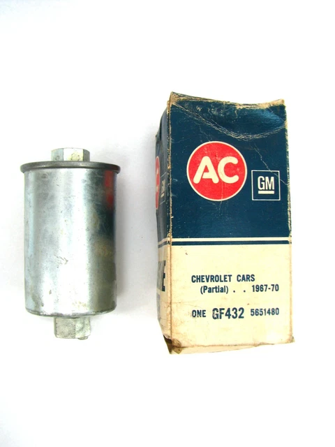 NOS GM AC Gas Fuel Filter GF 432 Chevy Cars 1967-70 5651480 vtg Camaro ...