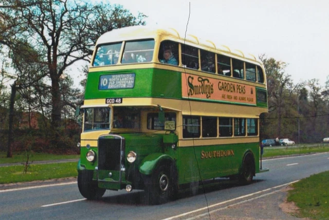 COLOUR BUS PHOTO Southdown Photograph Leyland Titan Fs6G Picture Gcd48 ...