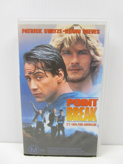 POINT BREAK, PATRICK Swayze, Keanu Reeves, VHS Tape Video, Movie M 1991 ...
