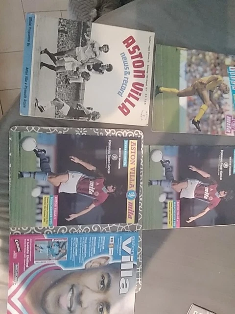 ASTON VILLA HOME Football Programmes X 6 £1.99 - PicClick UK