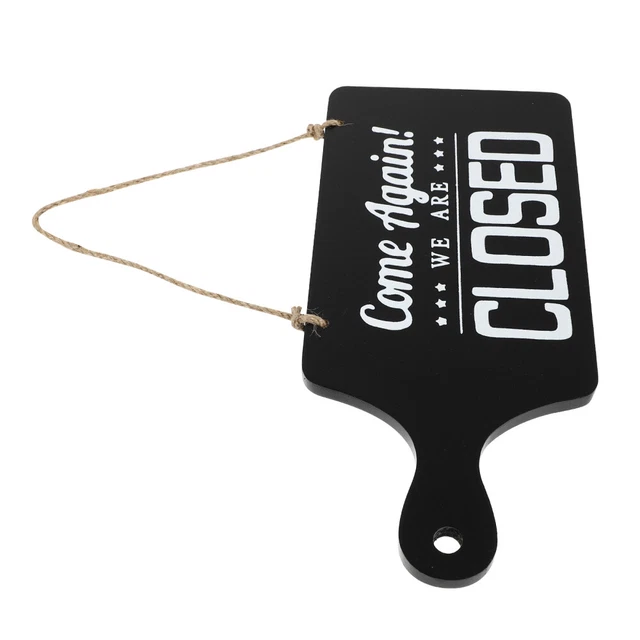 DOUBLE-SIDED OPEN/CLOSED SIGN for Coffee Shop, Restaurant - Black Coat ...