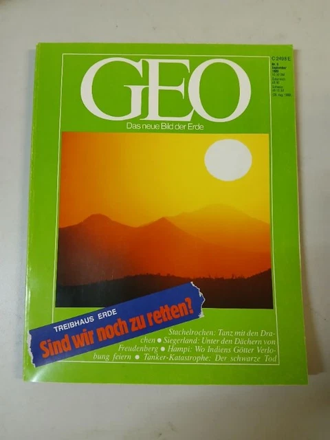 GEO - LE Nouveau Visage de la Terre Septembre 1999 Effet de Serre EUR 3 ...