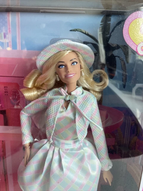 BARBIE THE MOVIE Collectible Doll Margot Robbie Plaid Matching Set *Box ...
