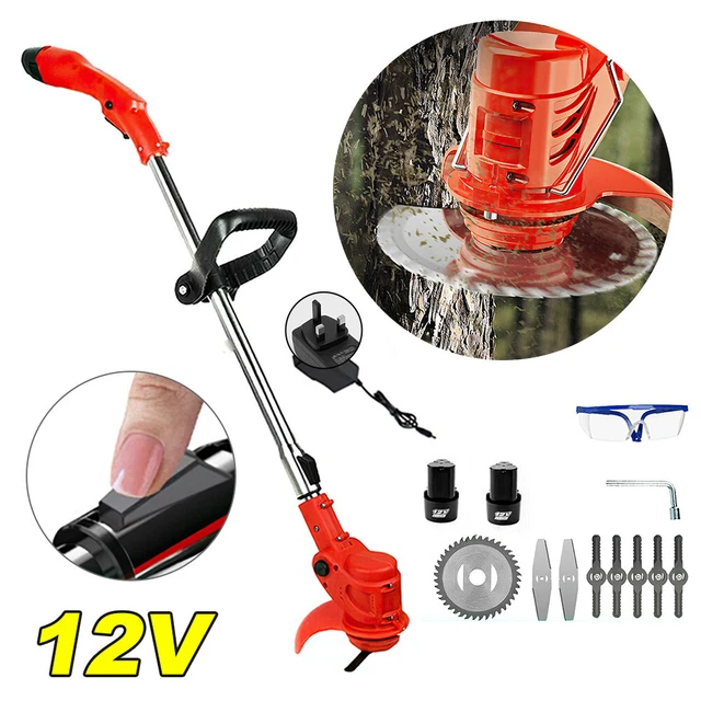12V/24V CORDLESS STRIMMER Grass Trimmer Cutter Garden Edger Electric +2 ...