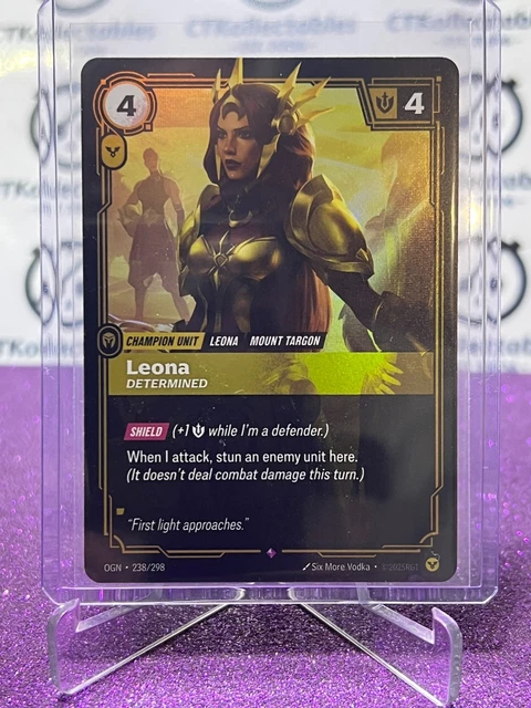 2025 RIFTBOUND LEAGUE Of Legends Leona # 238 /298 Rare Foil Game Card ...