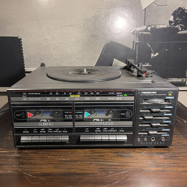 VINTAGE SOUNDESIGN 6821M AM /FM Stereo Receiver Cassette Record Player ...